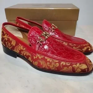 Mauri | Shoes | Mauri Genuine 4954 Red Alligator Skin Men Dress Shoes ...